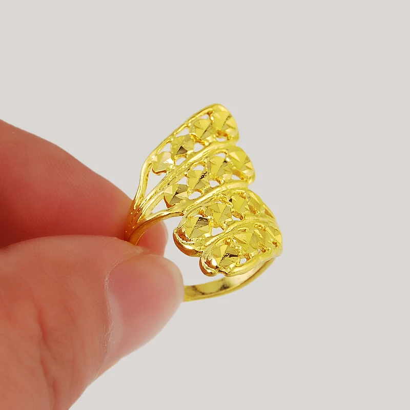 African Gold Rings for Women Wedding Bridal Ring Anel Bague Femme ...