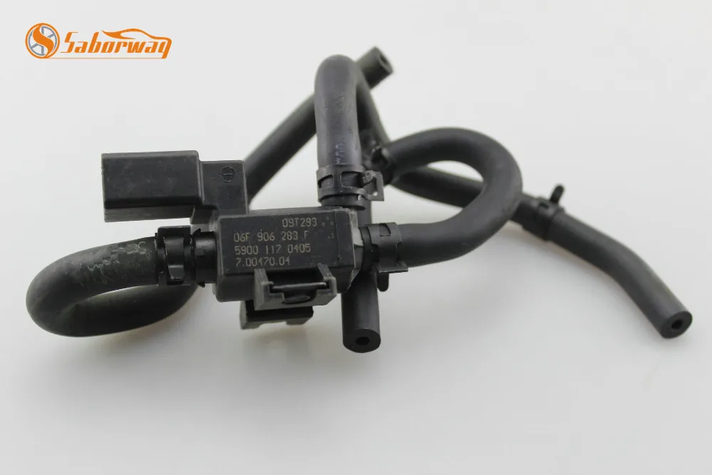 Saborway Turbocharger Boost Solenoid Valve With Vacuum Hose for Jetta ...