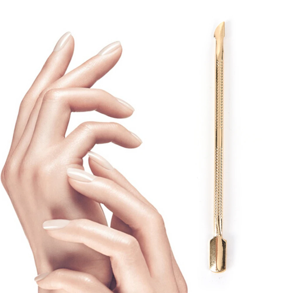 1pcs Cuticle Pusher Remover Stainless Steel Gold Color Cuticle Pusher ...