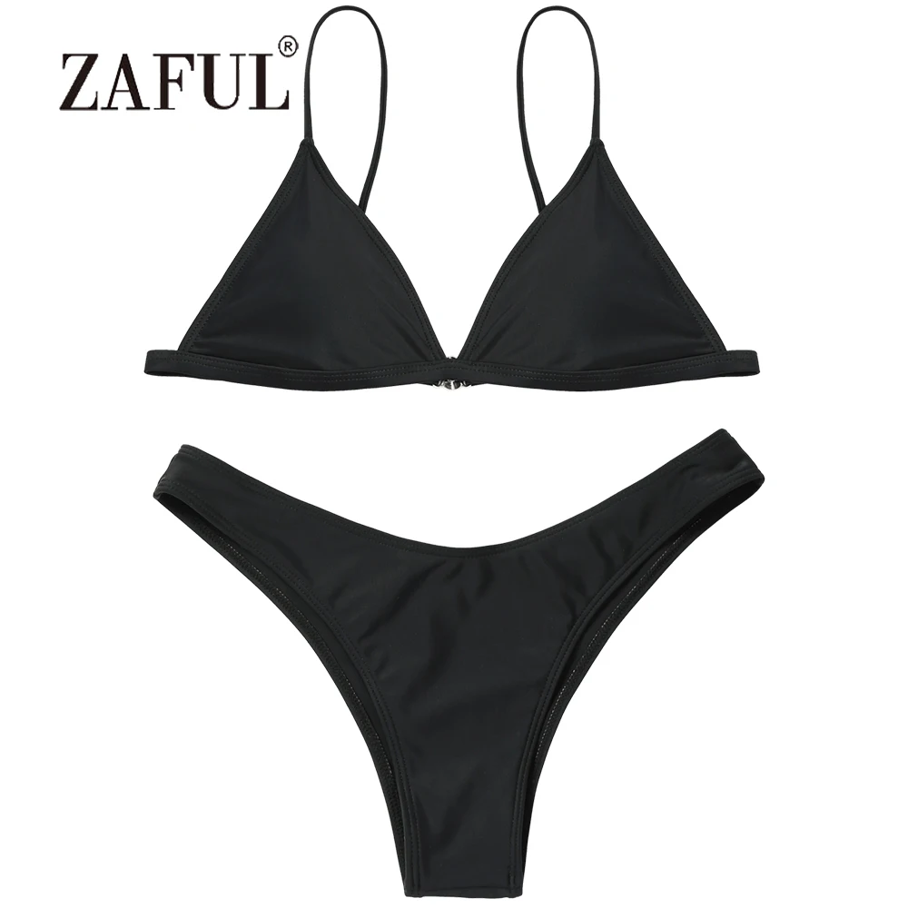 Zaful Bikini Women Swimsuit Cami Thong Bathing Suit Swimwear Spaghetti