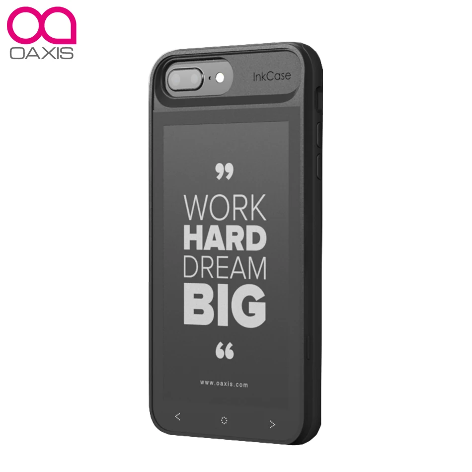 OAXIS InkCase 전자 잉크 화면 아이폰 7 플러스 케이스 두번째 화면 전자 + 5.2 "용량 터치 전자 책 리더 아이폰 ...