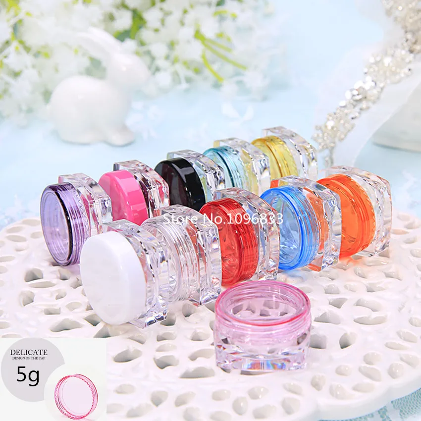 100pcs Empty Cream Jar Cosmetic Container Sample Jar Display Case ...