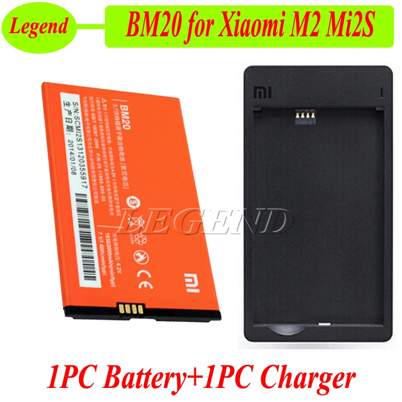 1 lote = 1 base de carga + 1 BM20 2000mAh para Xiaomi M2 Mi2 Mi2S batería AKKU PIL|battery for ...