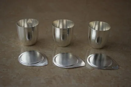 99.99% Silver Crucible / 50ml / With Lids / Top Diameter: 48mm/bottom ...