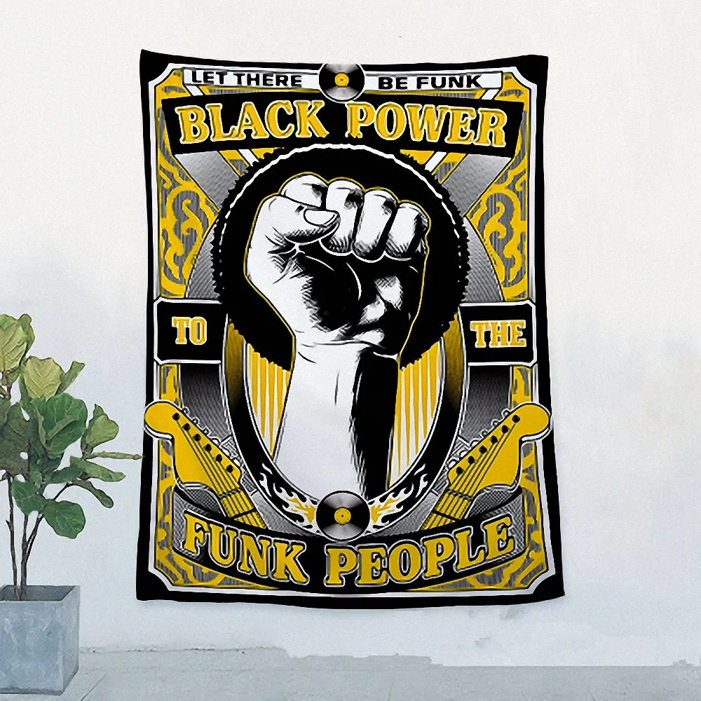 Bandera con logotipo de banda Retro, cartel de Hip hop, Jazz, Reggae ...