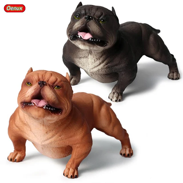 Oenux New Classic American Bully Dog Action Figures Strong Pitbull ...