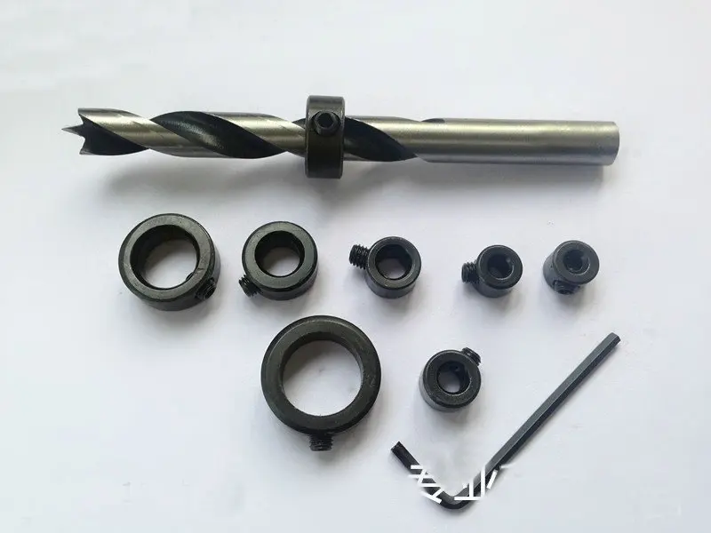 8pcs Drill Bit Depth Stop Collar Split Ring Woodworking Drills Clamping Device Positioner Hole ...