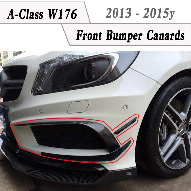 A Class A45 W176 Front Bumper Canards, 2013 2015y|bumper canards|front ...