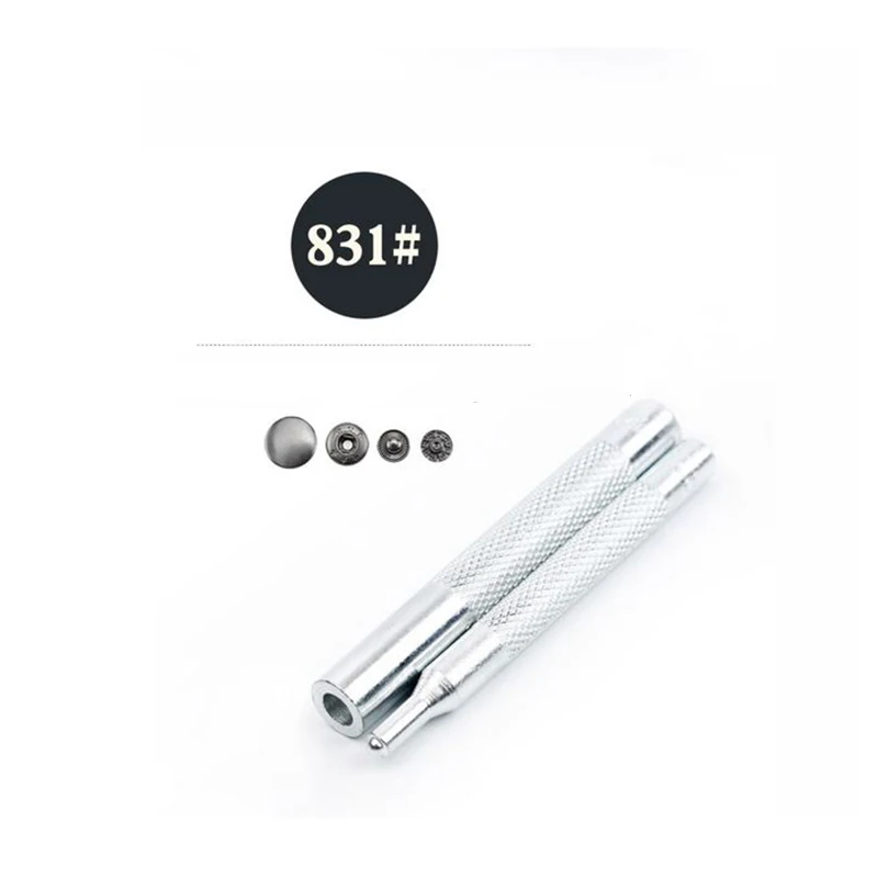 831# Snap Button Leather Craft Tools Hole Punch Rivet Button Setter Die Base Working Tool Kit ...