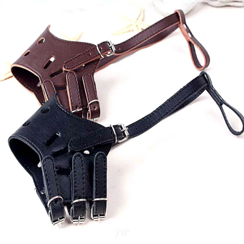 Soft PU Leather Anti Bark Bite Masks – HappyDogPaw