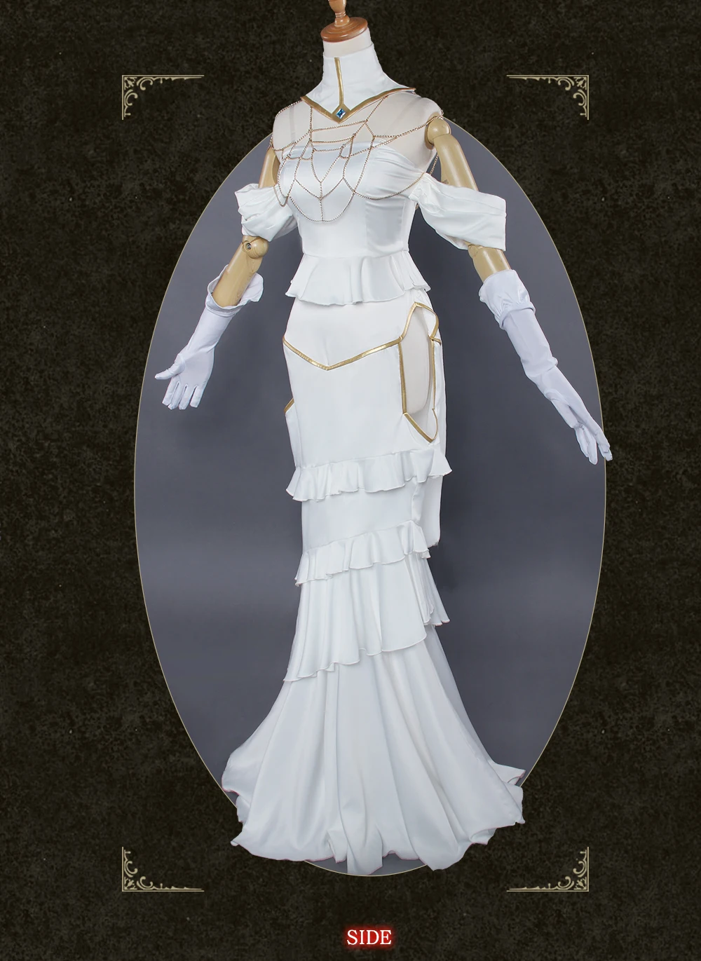 UWOWO Albedo Cosplay Anime Overlord Cosplay Costume Women White Dress ...