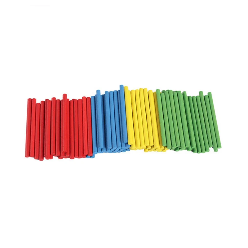 100Pcs-colorful-Wood-Counting-Sticks-Montessori-Math-Toys-Children-Baby ...