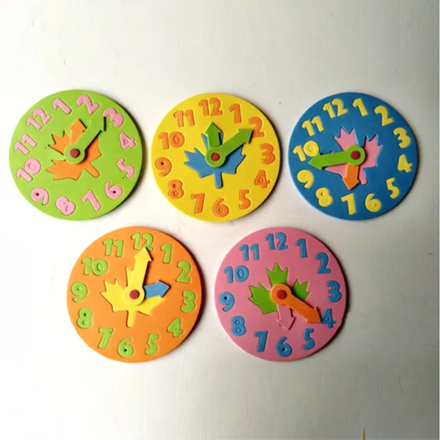 Foam Number Clock Puzzle Clock Learning Toys Early Education Fun Jigsaw ...