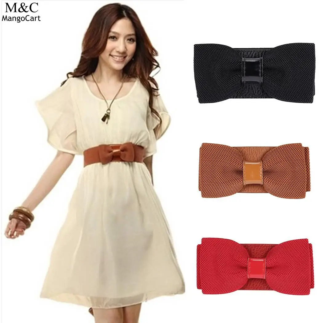 Waist Casual Solid Button Bow Dress Waist Belts Women Decoration|Men's ...