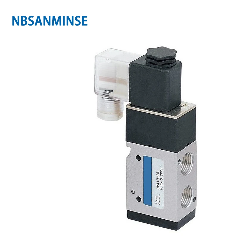 3V410 3V420 Series 1/2 G Solenoid Valve Pneumatic Control Valve Single Double Coil Pneumatic ...