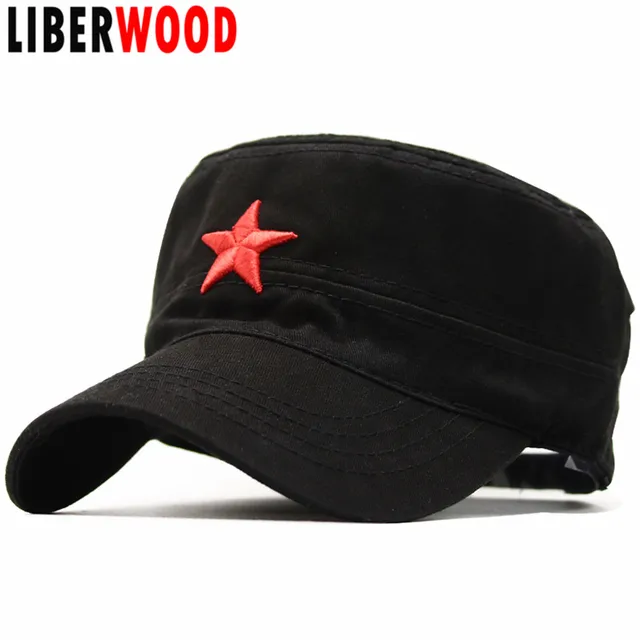LIBERWOOD COMMUNIST STYLE Soviet Patrol Army Cap Summer Flat Top Cadet ...