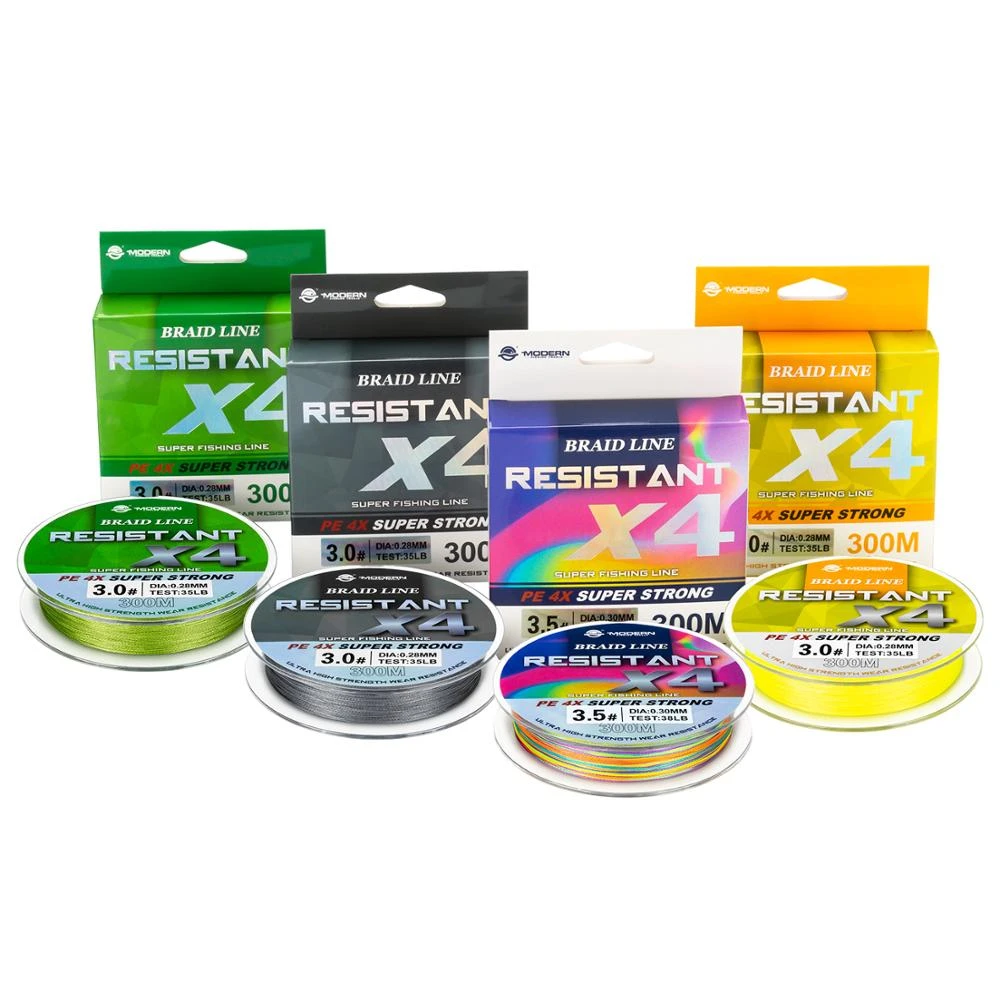 Modern 300m Pe Braid Fishing Line 4 Strands | Multicolor Fishing ...