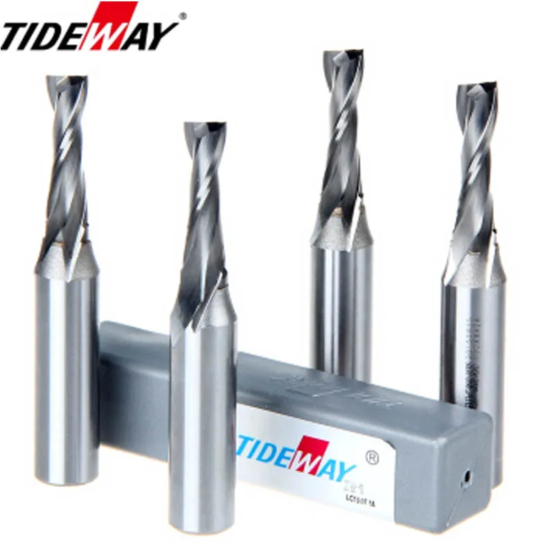 Tideway-1pcs-TCT-2-Flutes-Spiral-Milling-Cutter-Metric-End-Mill ...