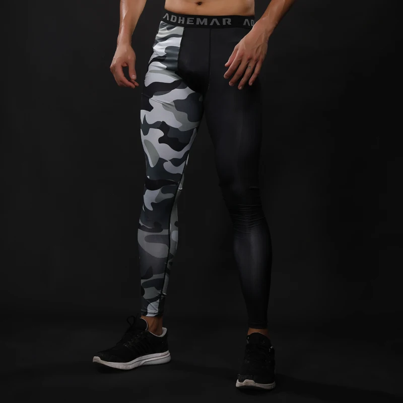 Snow Camouflage Army Military Compression BodyBuilding Pants Skinny ...