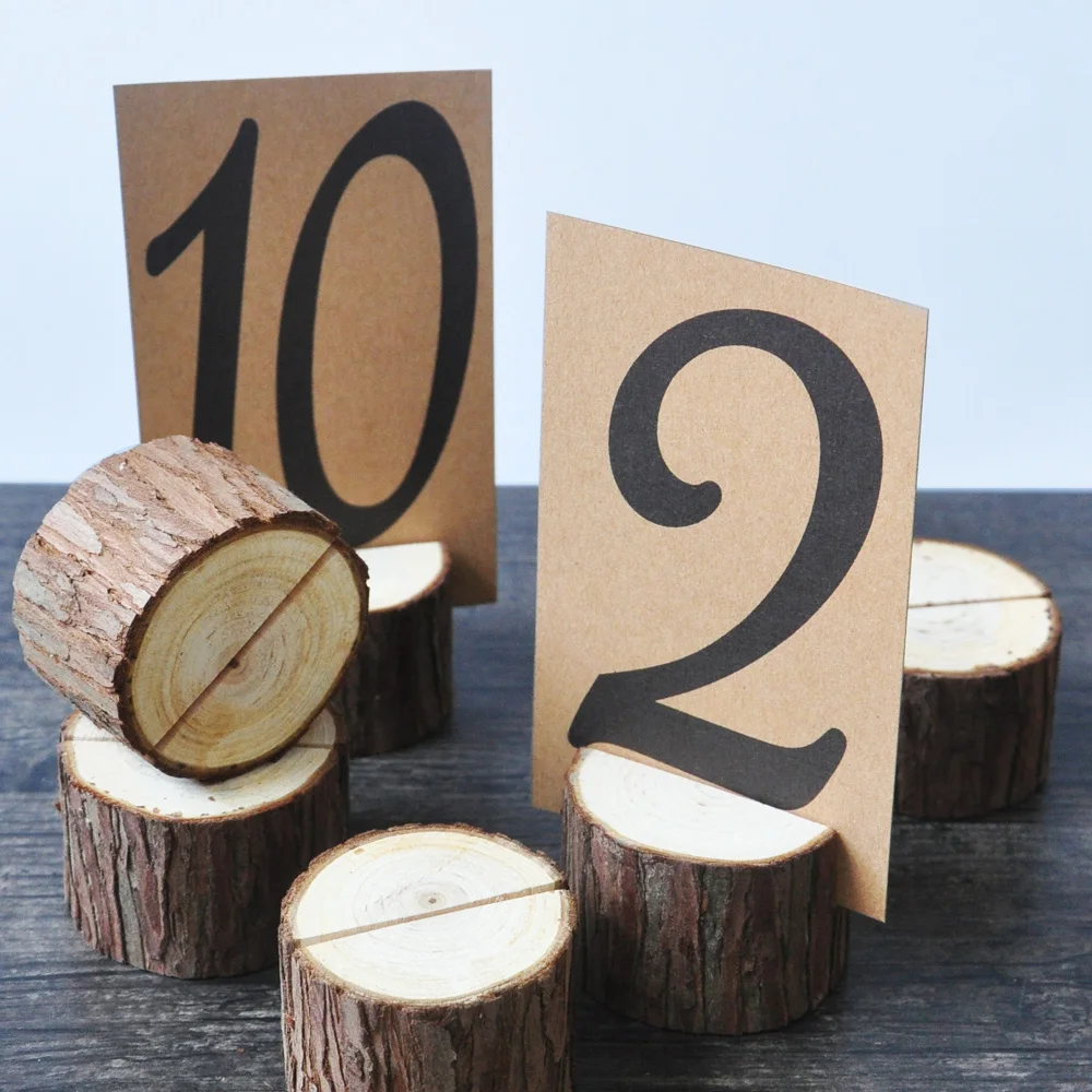 Aliexpress Buy 10 Pieces Rustic Wedding Table Number Holder Wooden Numbers Table Tablen 
