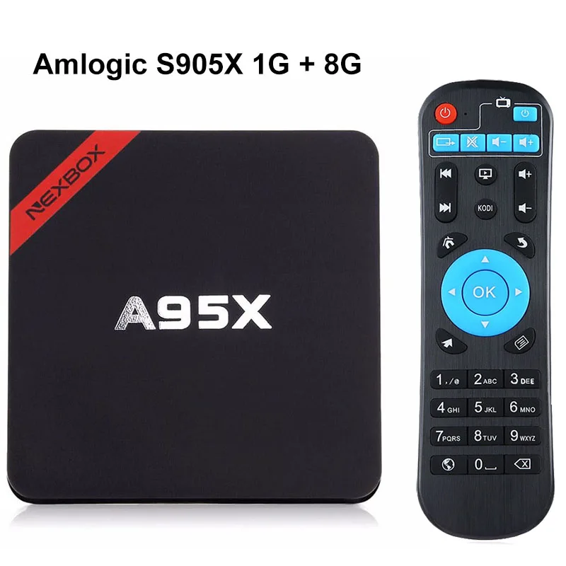 NEX BOX A95X TV Box Android 6.0 Amlogic S905X Quad Core 1G+ 8G WIFI ...