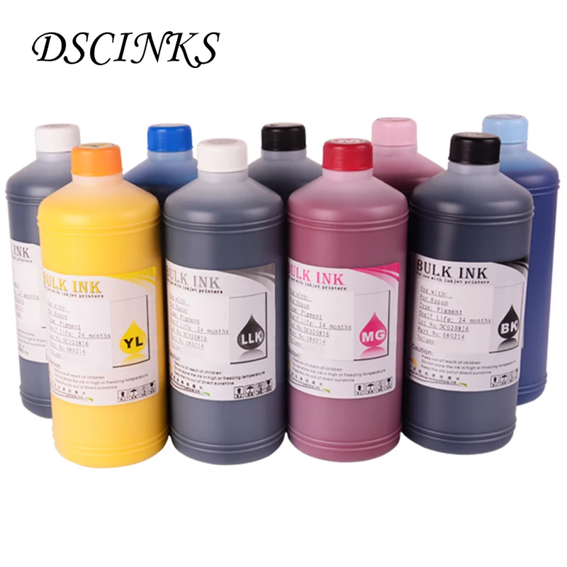 9 Colors 1000ML Pigment Ink for Epson 3800 3880 3850 3800C 3890 4800 ...