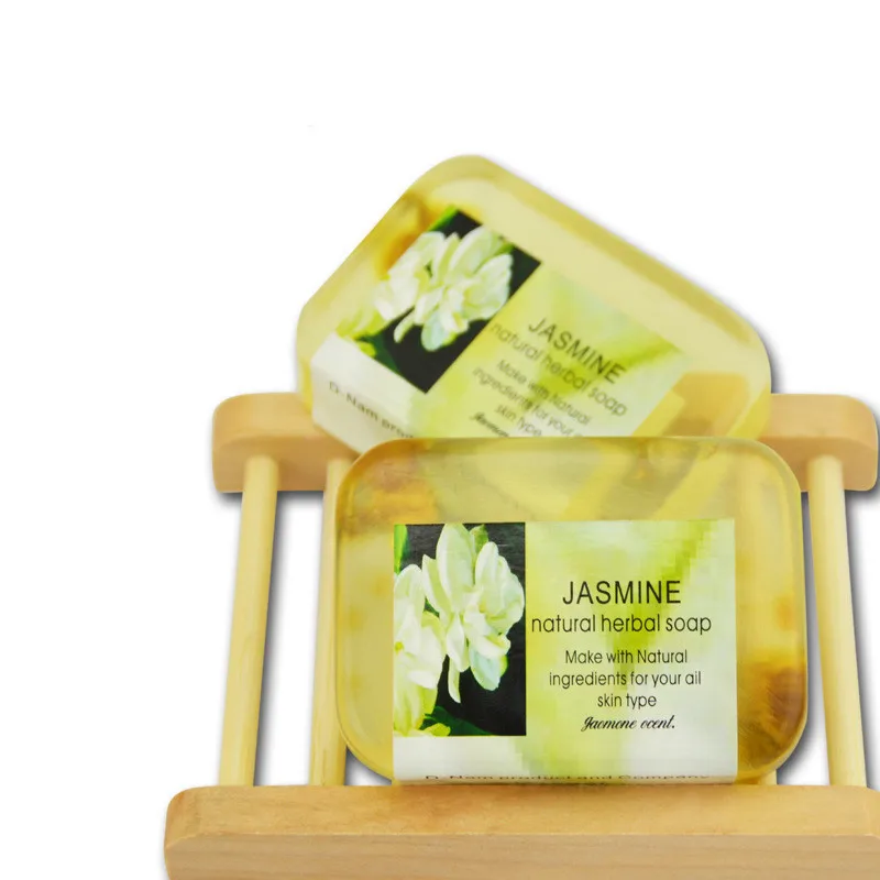 Thai handmade jasmine soap, bath wash your hands, control the skin dry ...