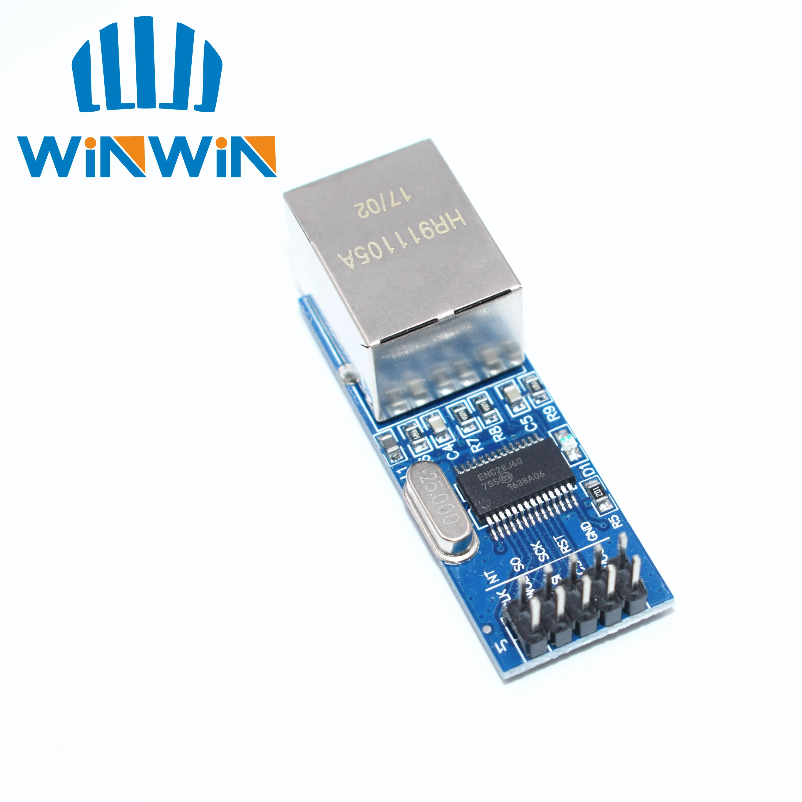 B82 Free Shipping 5pcs Mini Enc28j60 Lan Ethernet Network Board Module 25mhz Crystal Avr 51 Lpc