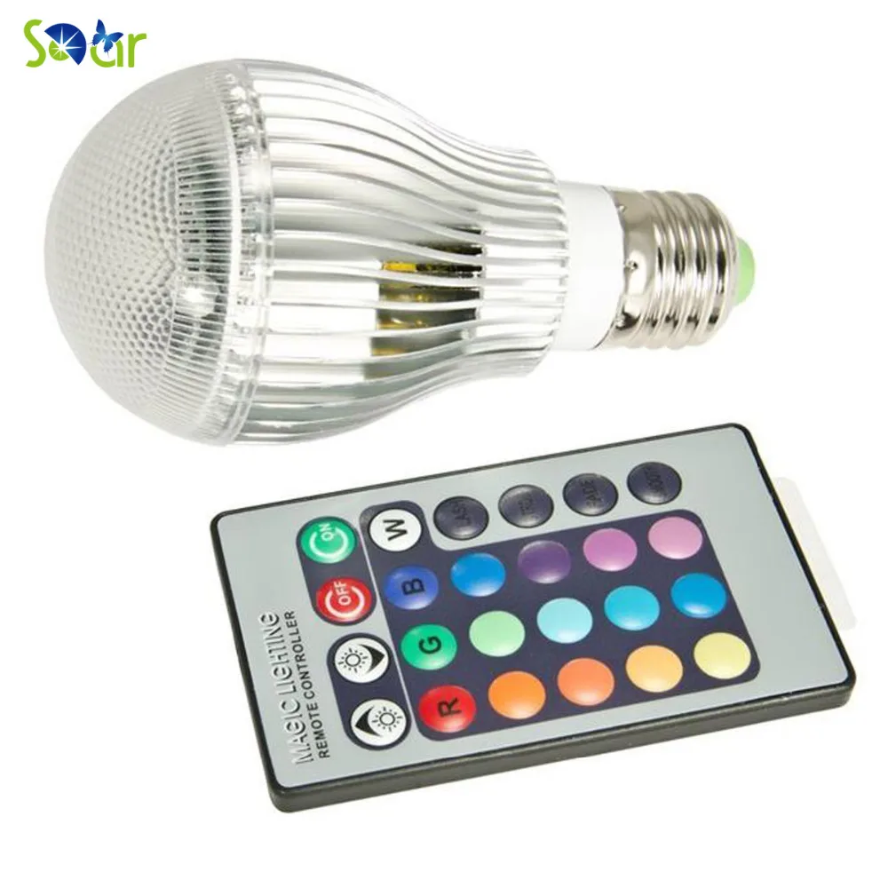 High quality 5W RGB LED Bulb AC85 265V E27 Color Changeable RGB LED ...