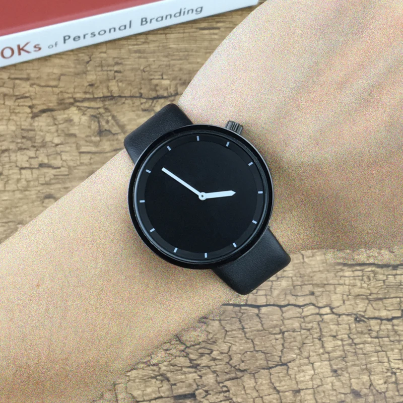 Minimalist Stylish Fashion Mens Watches Quartz Simple White Black Clock ...