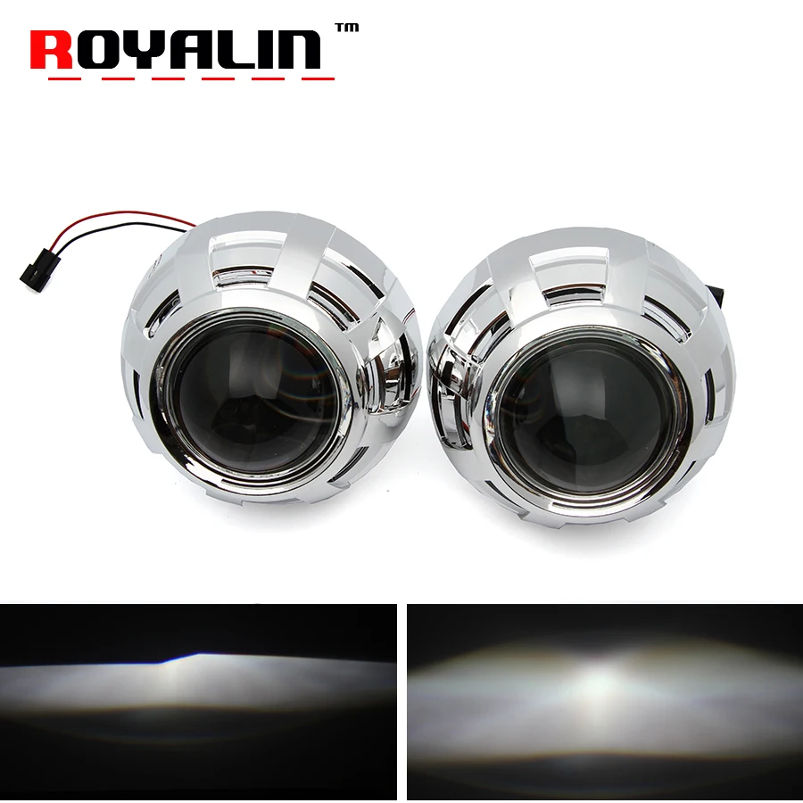 ROYALIN Metal European Standard Xenon Lens H1 Projector Headlight with ...