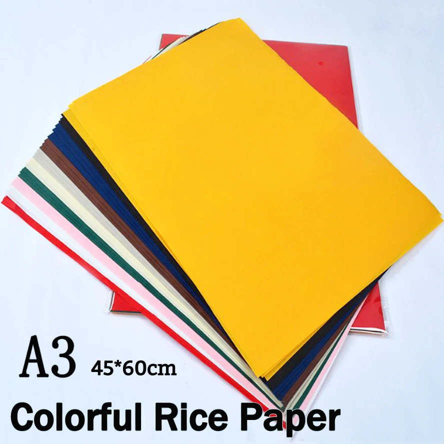 30 pcs/pack A3 Colorful Chinese Calligraphy Rice Paper Paper Cut ...