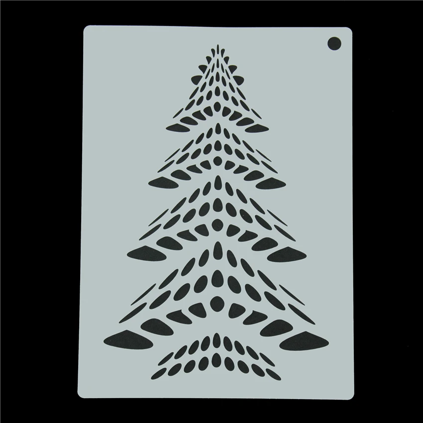 Christmas Cake Decorative Pine Trees Stencil Template Mold Fondant Cake ...