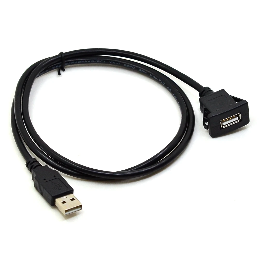 Square Single Port Usb 2.0 Panel Flush Mount Extension Cable With ...