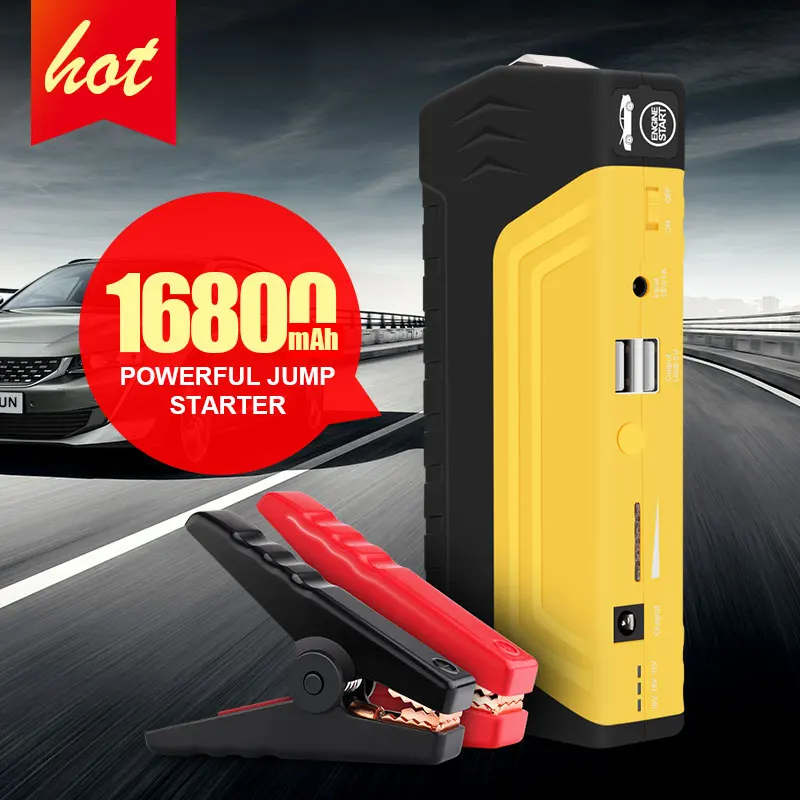 16800mah 12v Car Battery Power Bank Car Jump Starter Portable 600a Peak ...