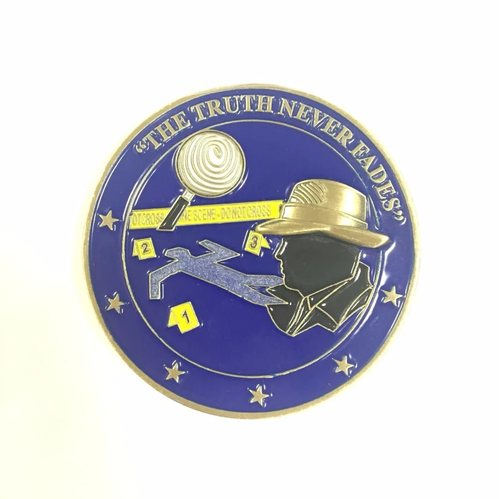 Cheap 3D Detective Gold Challenge Coin with Sticker|Non-currency Coins ...