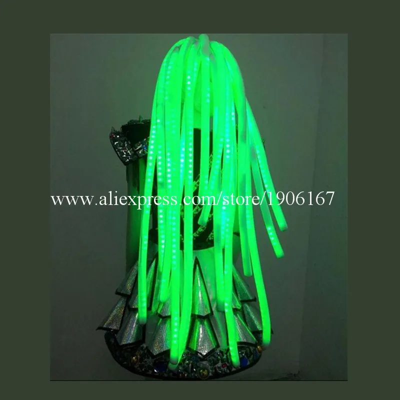 3 Colors Led Light Up Hair Luminous Cosplay Wigs Halloween Christmas ...