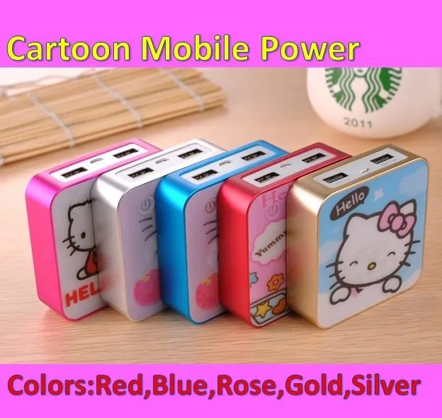 Cartoon Mobile backup power Bank Hello kitty 12000mAh portable Battery ...