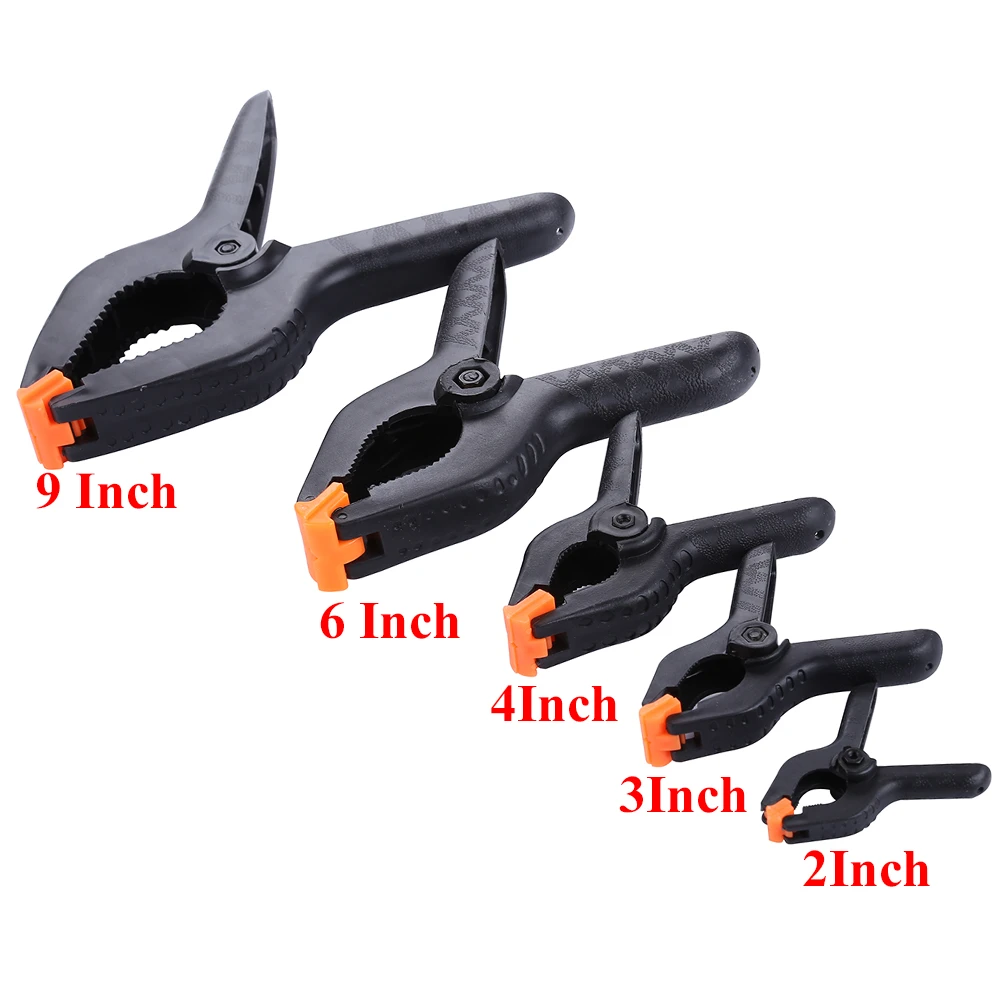 2/3/4/6/9inch Adjustable Plastic Spring Clamps For Woodworking Tools ...