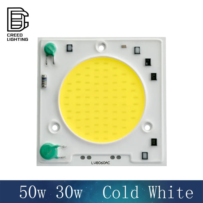 8560 LED COB Lamp Chip 35W 50W AC 110V 220V Cold White Input Smart IC ...