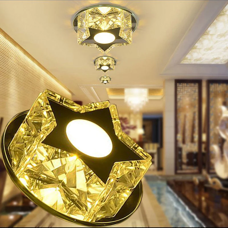 New 3W star LED aisle light 90-260V led home Crystal Decorative modern ...
