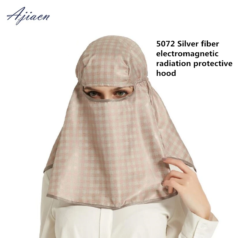 New radiation protection mask silver fiber hood bow cap room microwave ...