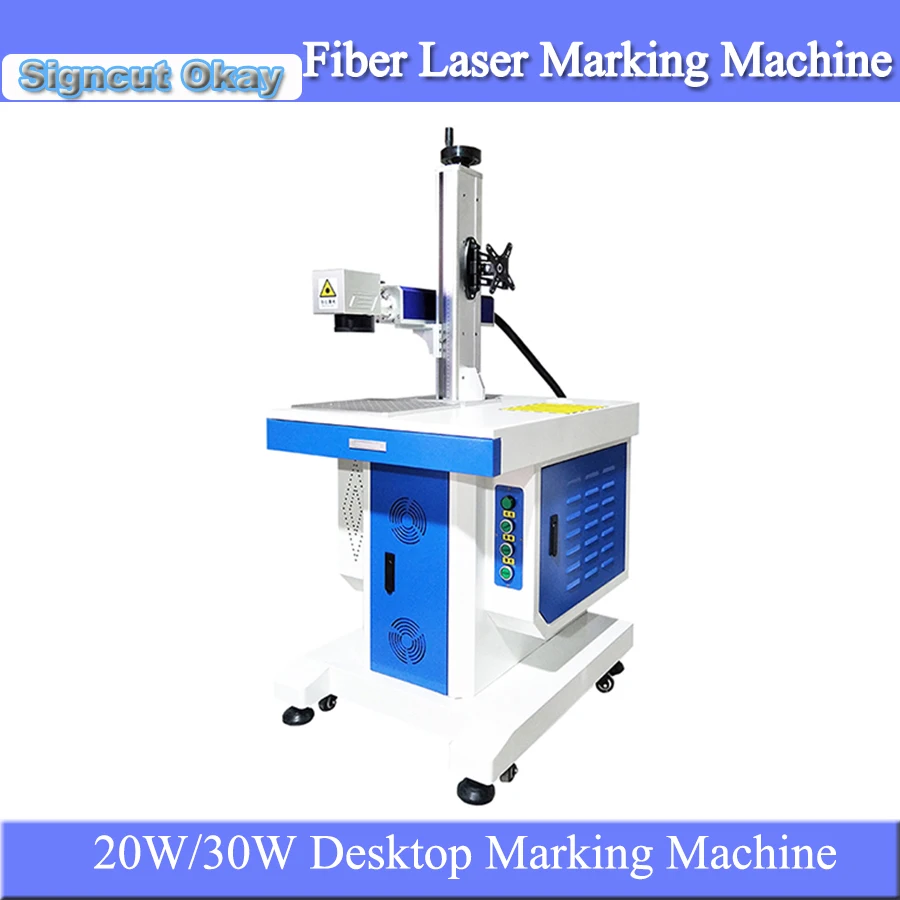 Desktop model 20W 30W MAX laser generator fiber laser metal engraving ...