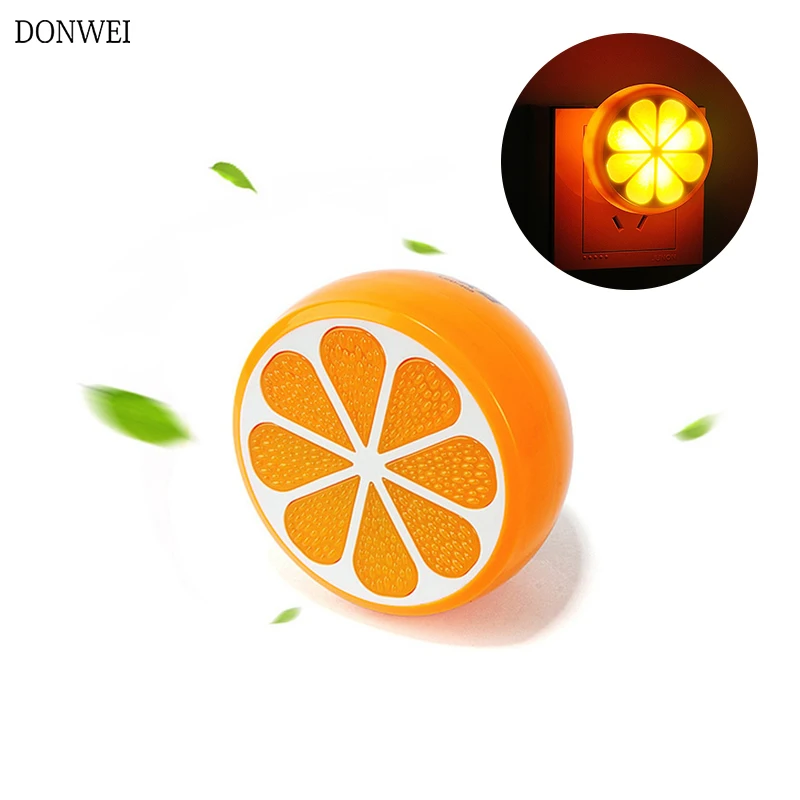 DONWEI Novelty Orange Night LED Light Energy Saving Automatic Children ...