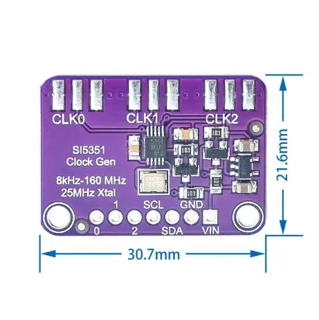 10PCS/LOT Si5351 Si5351A Clock Breakout Board Precision 25MHz Crystal ...
