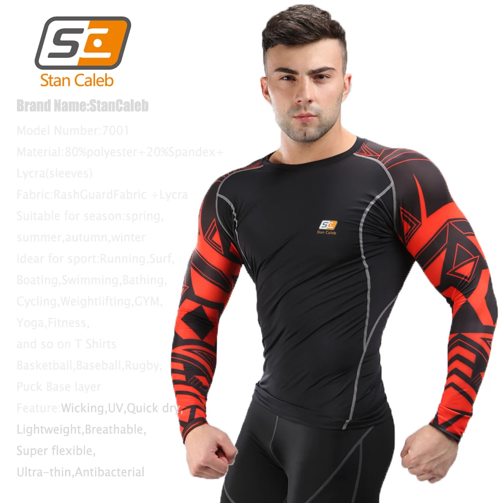 Spandex-StanCaleb-Printed-Compression-Baseball-Running-T-Shirts-For-Men ...