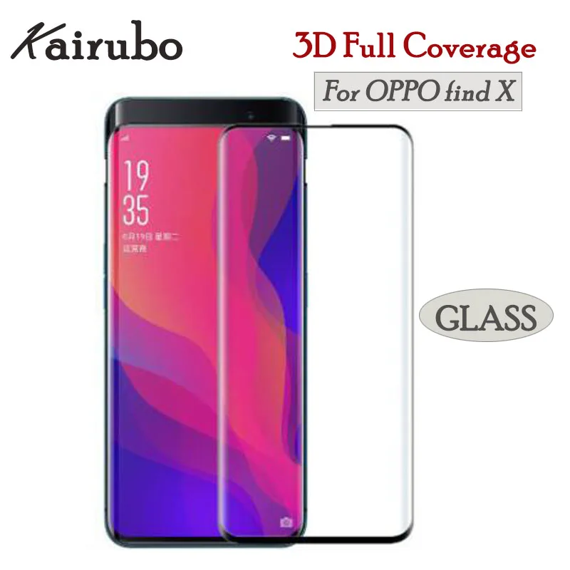 3D Full Cover Curved Tempered Glass For OPPO Find X Screen Protector ...