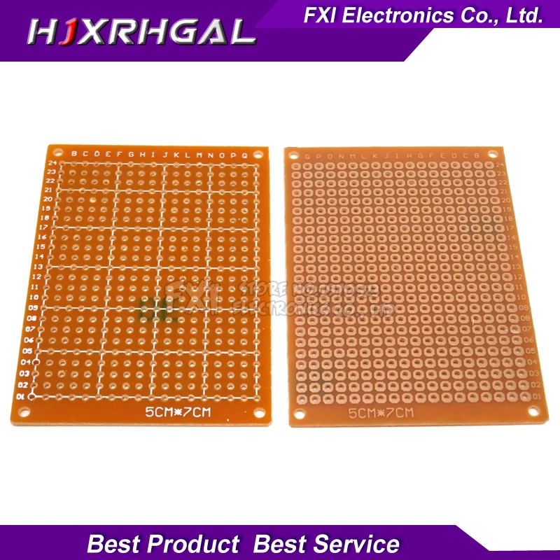 2Pcs 5*7cm pcb Prototype Paper Copper PCB 5*7 Universal Experiment ...