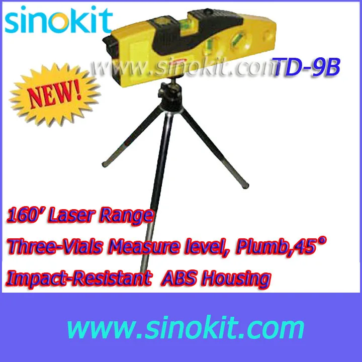 Three Vials Measure level, Plumb,45 degree 160 meter Laser Range Level ...