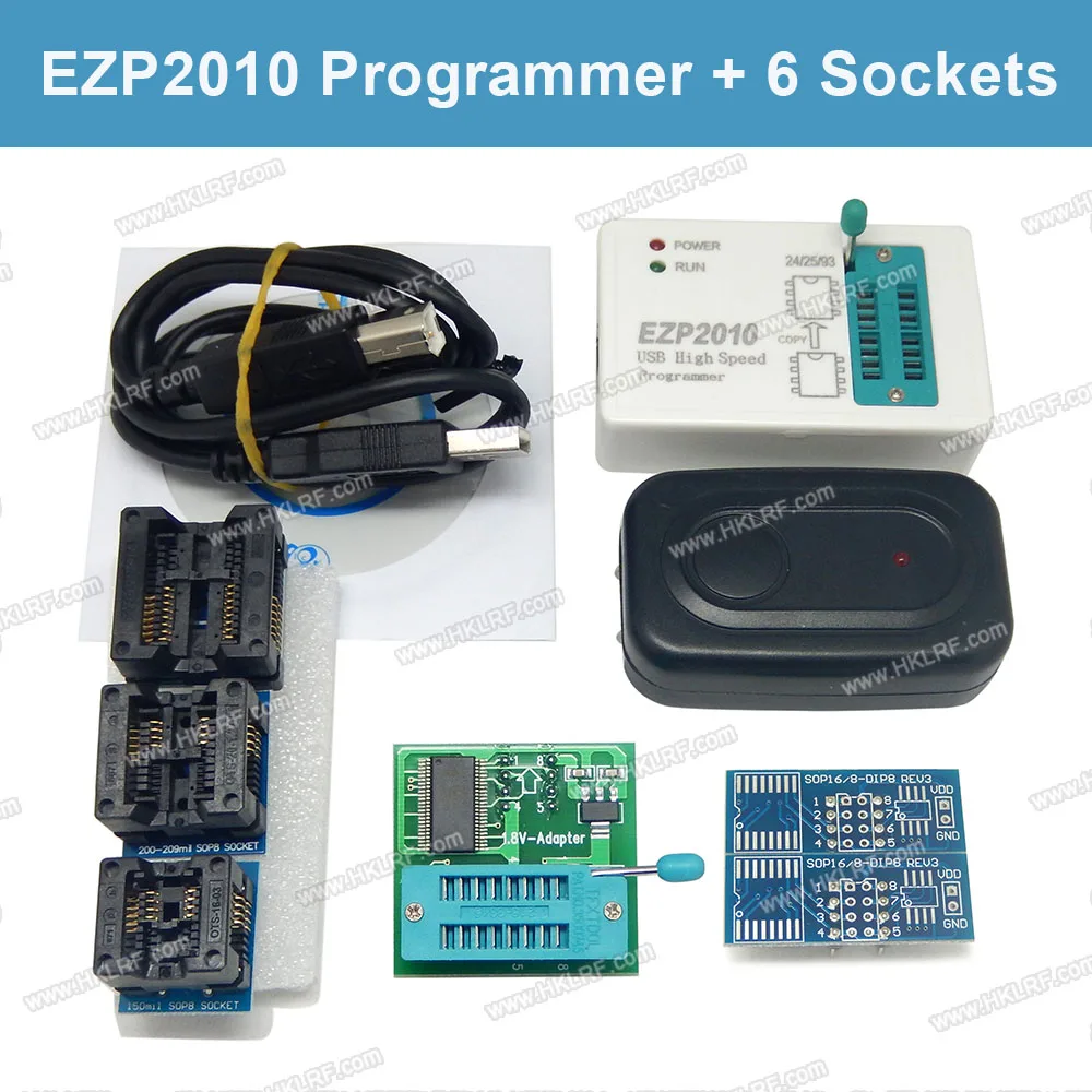 Ezp2010 High Speed Usb Spi Programmer 5 Pcs Adapters18v Conversion Adapter Support 24 25 93